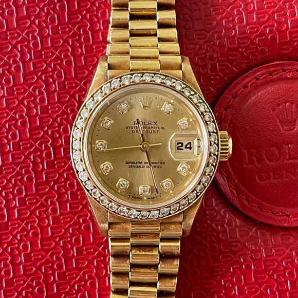 Rolex | Jewelry | Rolex Lady Datejust 26mm 8k Yellow Gold Watch | Poshmark